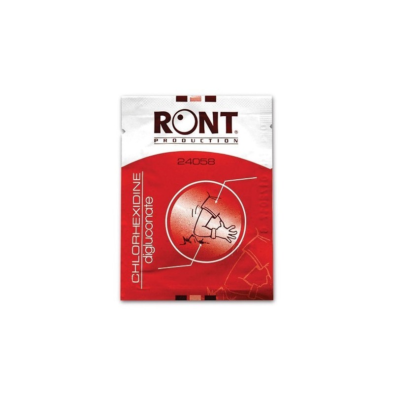 Lingettes imprégnées à la Chlorhexidine 0.2 % RONT